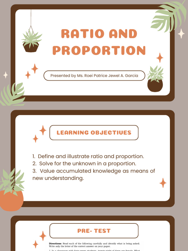 Ratio and Proportion | PDF | Ratio | Mathematics