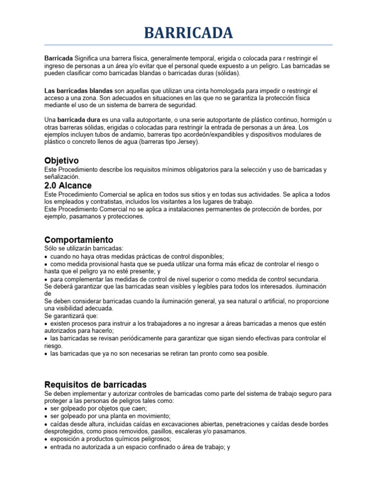 Barricada | PDF | Hormigón