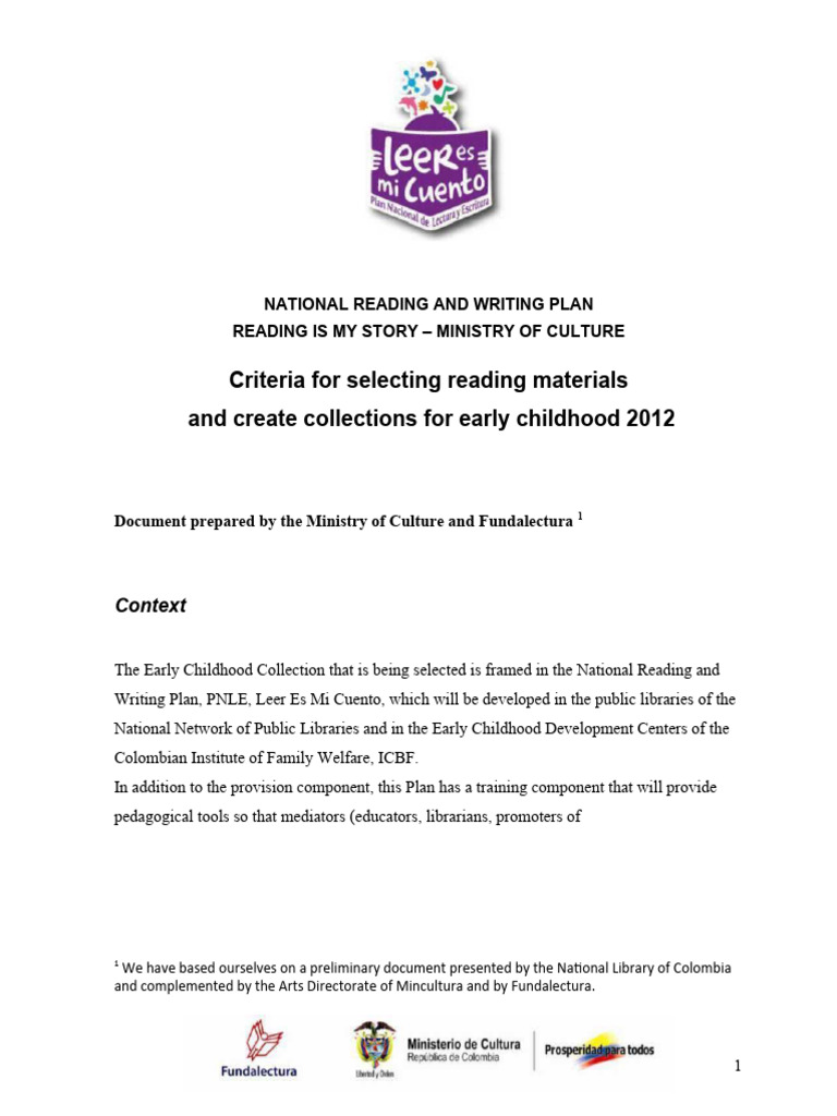 Criteria For Selecting Reading Materials | PDF | Narrative | Experience