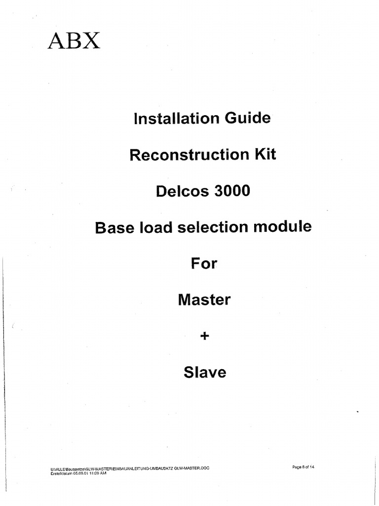 Delcos 3000 en Maitre | PDF