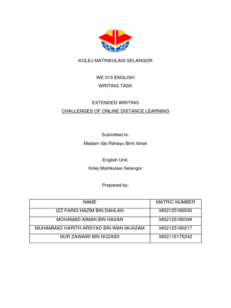 Challenges of Online Distance Learning | PDF | Educational Technology ...