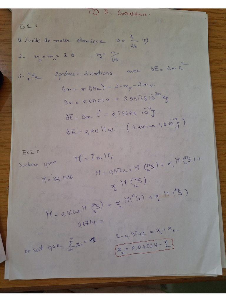 TD8 Atomistique | PDF