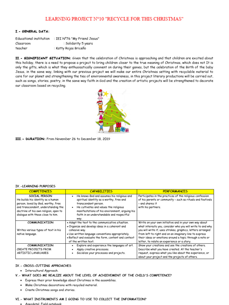 Christmas Learning Project | PDF | Communication | Rudolph The Red ...