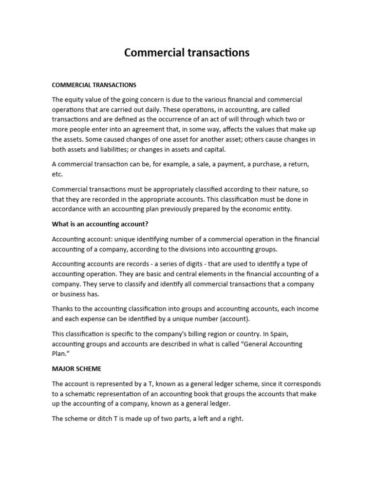Understanding Commercial Transactions | PDF | Debits And Credits ...