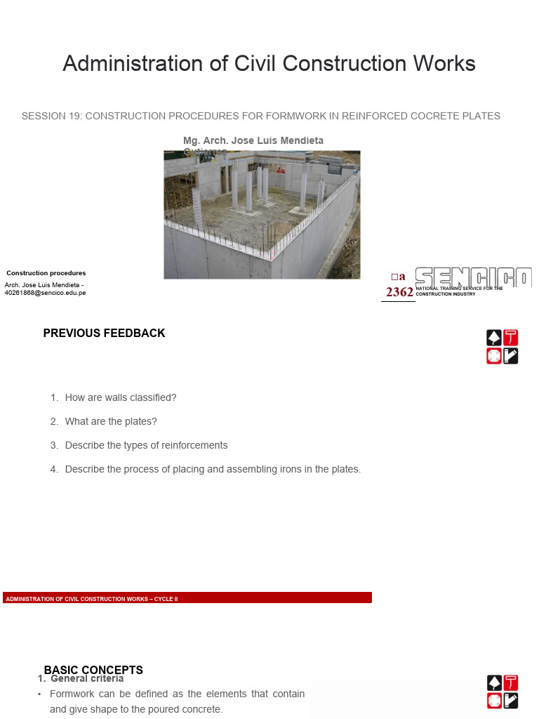 Pc Formwork Procedure In Reinforced Concrete Plates Pdf Concrete