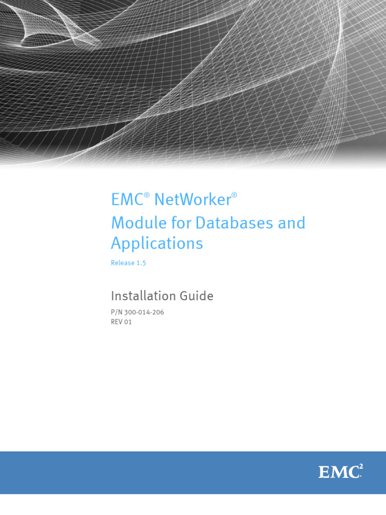 Docu48374 - NetWorker Module For Databases and Applications 1.5 Installation Guide 2 | PDF | 64 ...