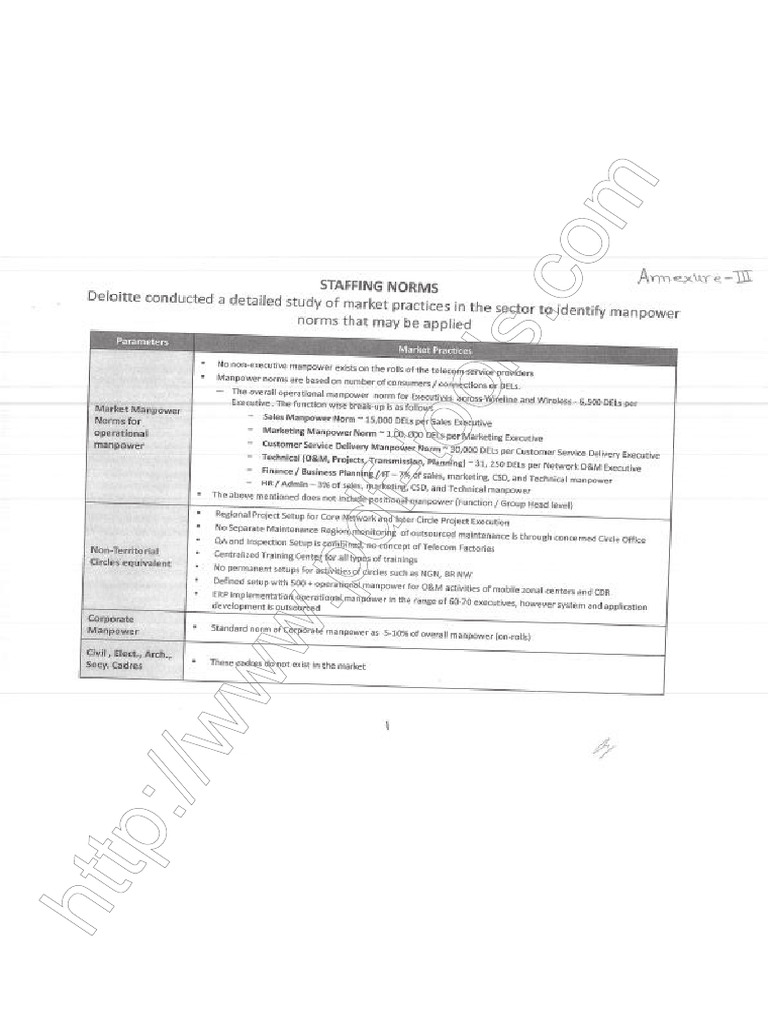 Staffing Norms | PDF