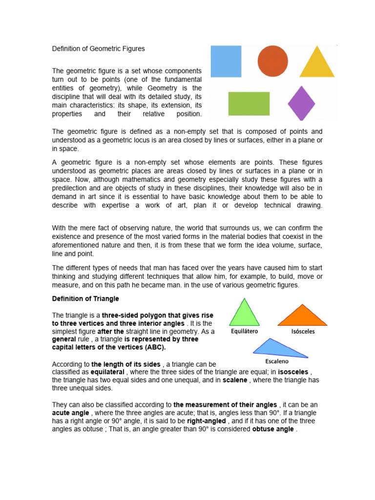 Definition of Geometric Figures | PDF | Triangle | Rectangle