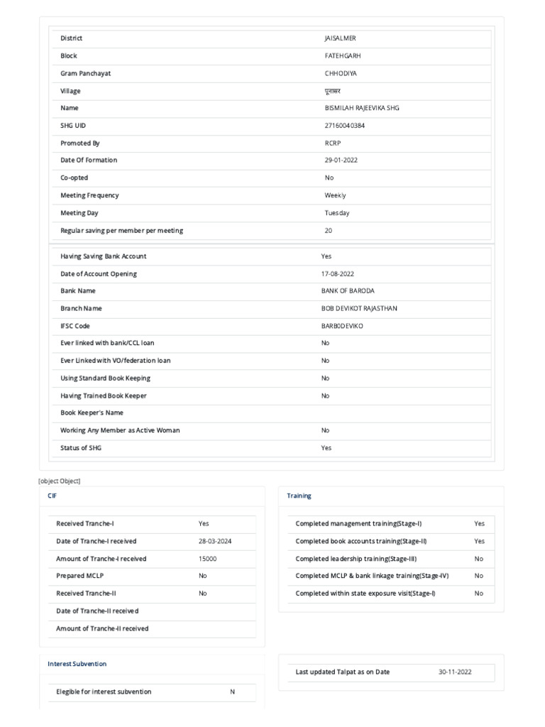 CBO Report Rajeevika | PDF | Bookkeeping | Banks