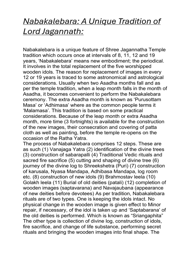 Nabakalebara 2 | PDF | Hindu Deities | Hindu Worship
