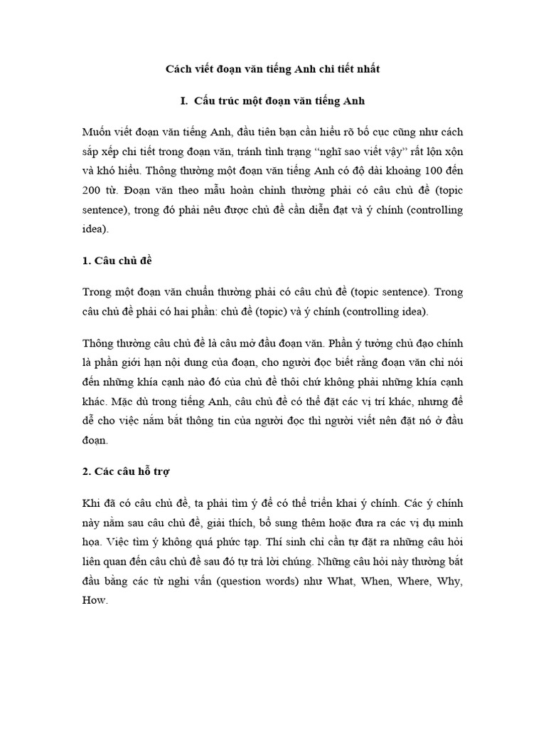 Cach-viet-doan-van-trong-tieng-anh | PDF Cach-viet-doan-van-trong-tieng-anh | PDF