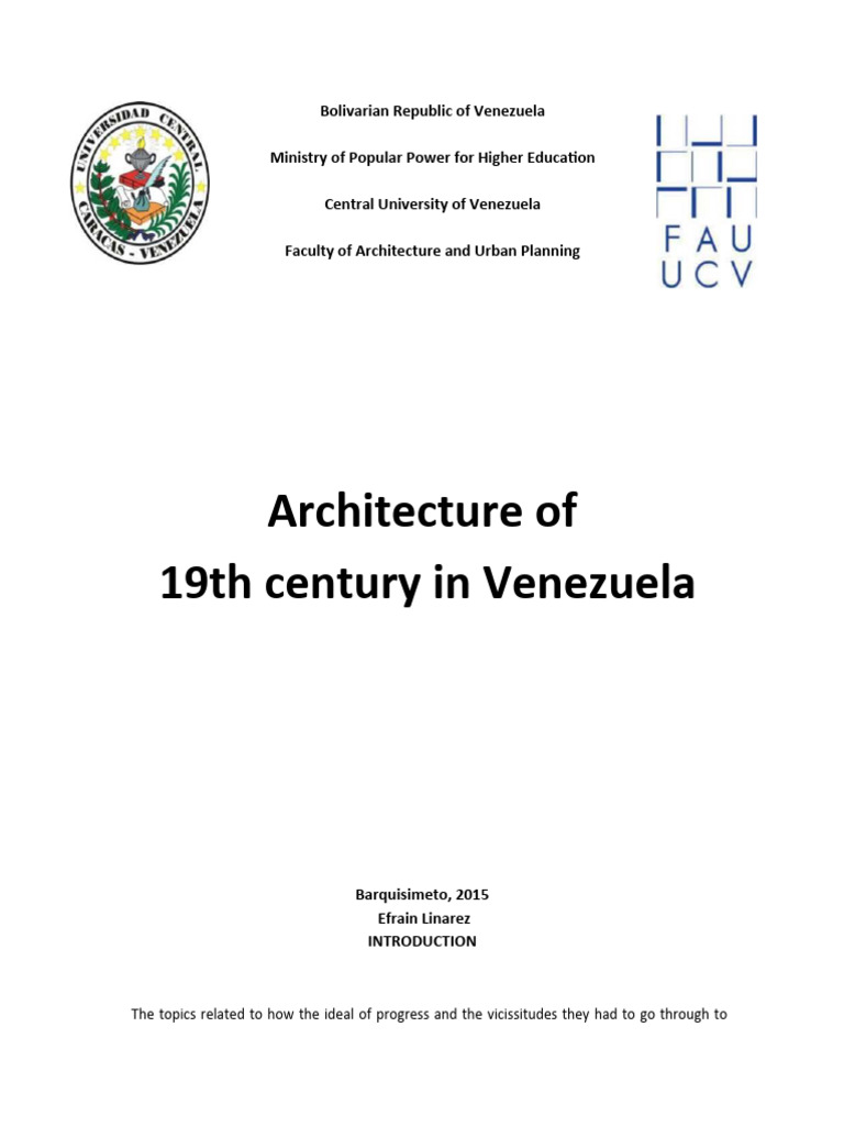 19th Century Architecture in Venezuela | Download Free PDF | Venezuela