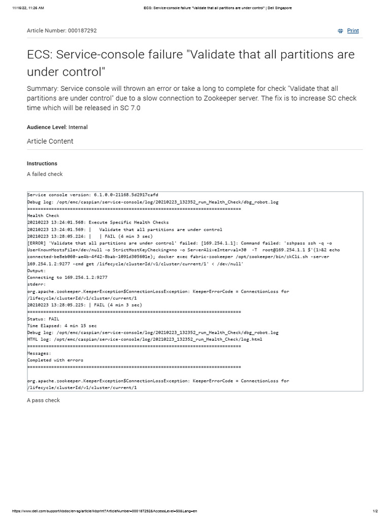 ECS - Service-Console Failure - Validate That All Partitions Are Under ... ECS - Service-Console Failure - Validate That All Partitions Are Under ...