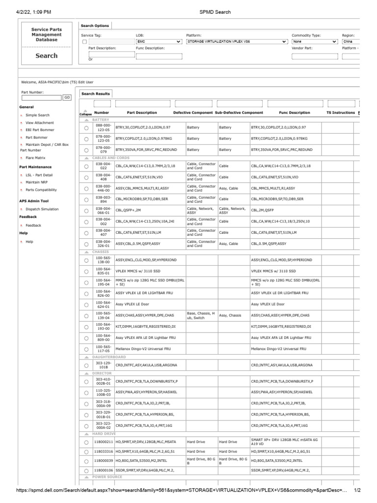 VPLEX VS6 Parts Number | PDF | Computer Hardware | Computer Networking