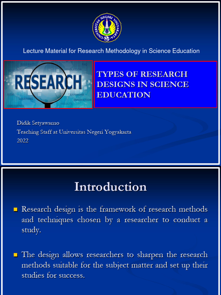 3-Types of Research in Science Education | PDF | Methodology | Experiment