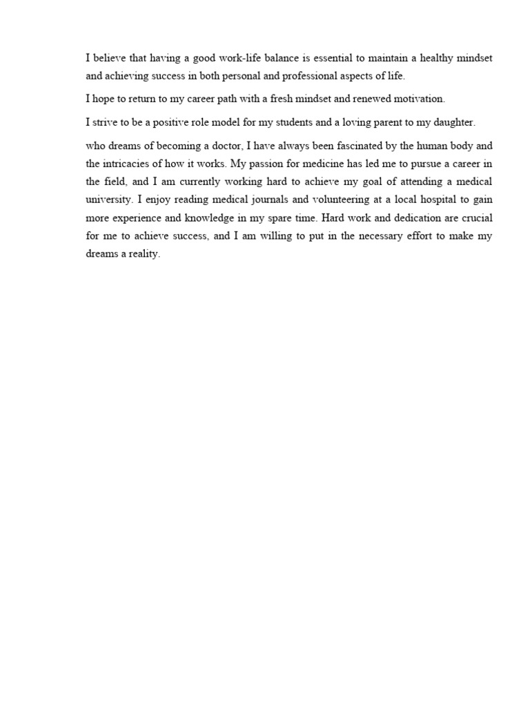 I Believe That Having A Good Work | PDF