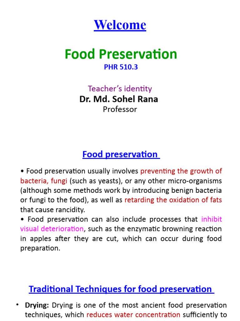 06 Food Preservation | Download Free PDF | Food Preservation | Food Science