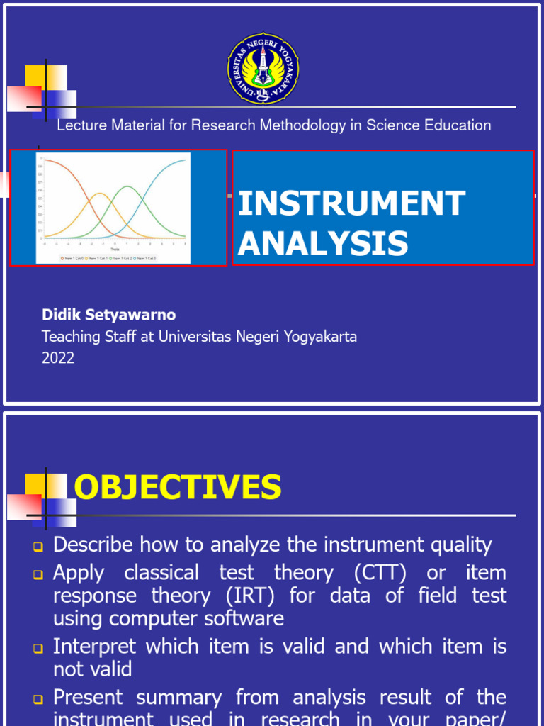 11-Instrument Analysis - Kel 8 | PDF | Evaluation Methods | Quantitative Research