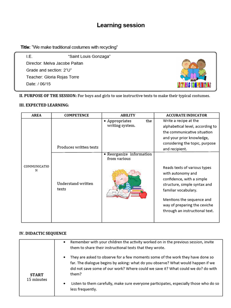 LEARNING SESSION Instructional Text | PDF | Learning | Dress