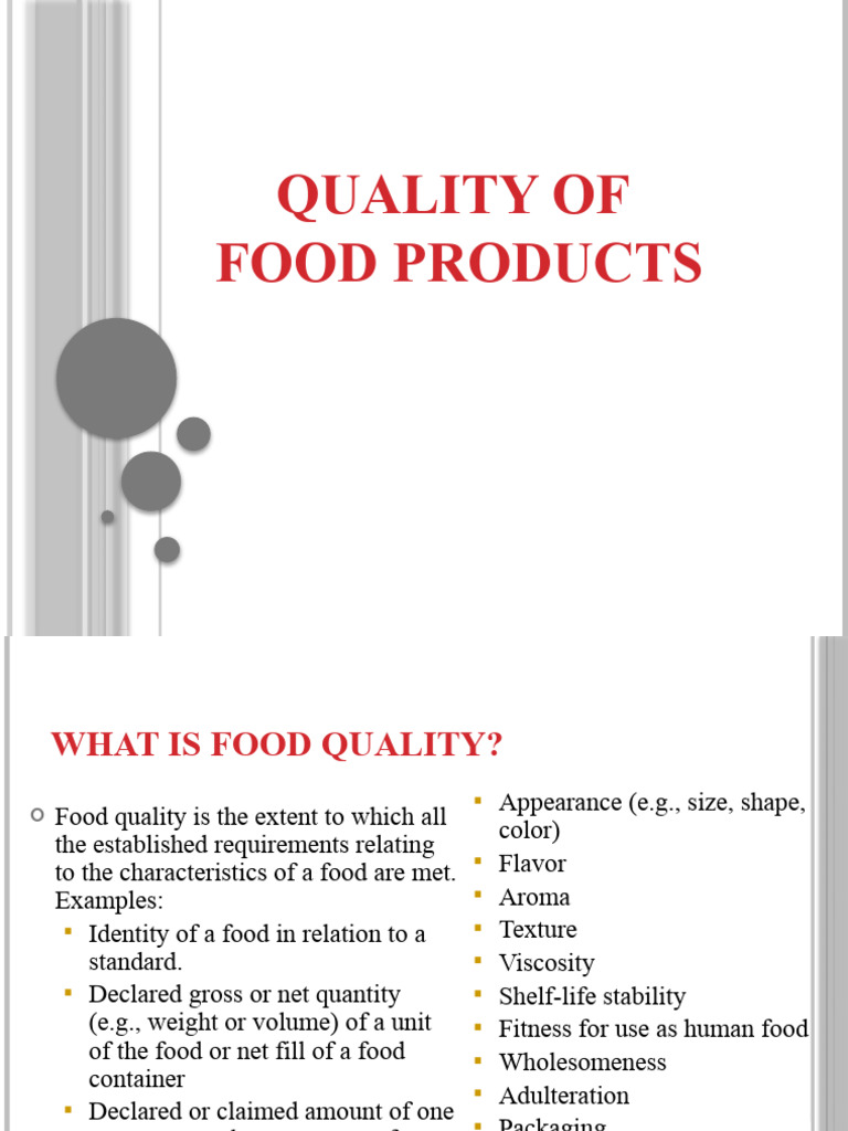 09 Quality of Food Products | PDF