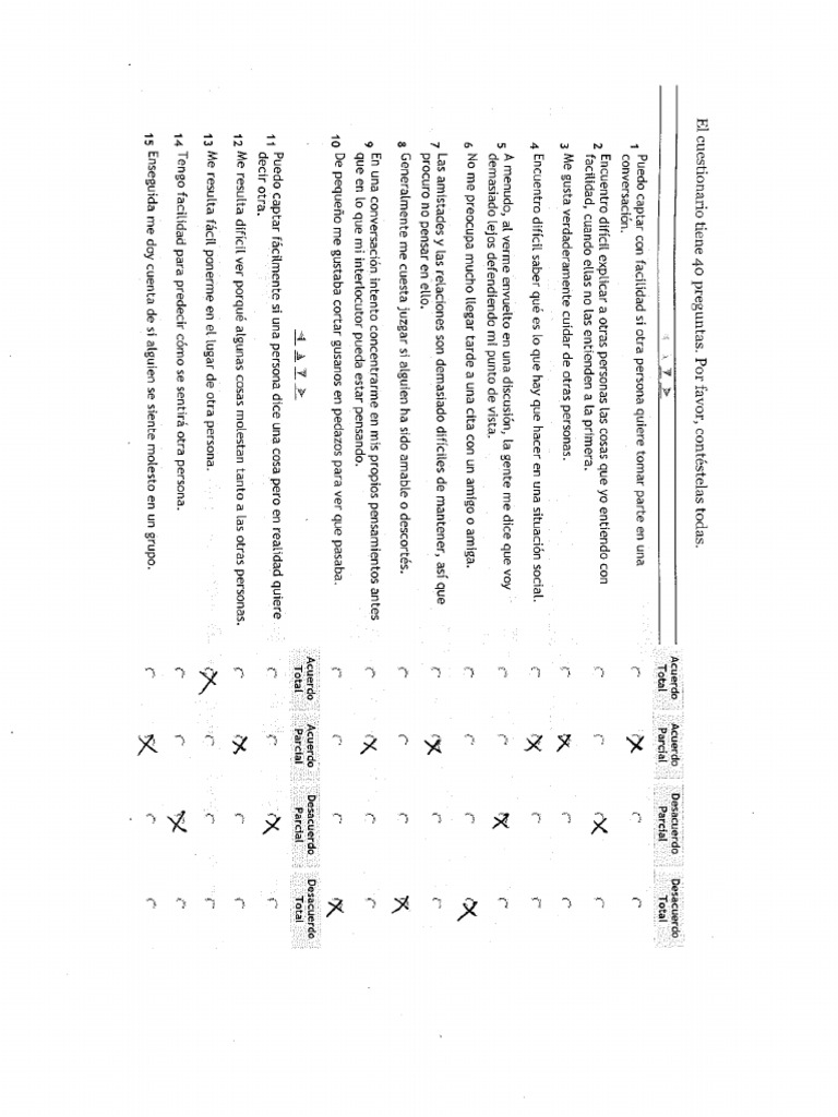 Test Tea Adultos (Resuelto) | PDF