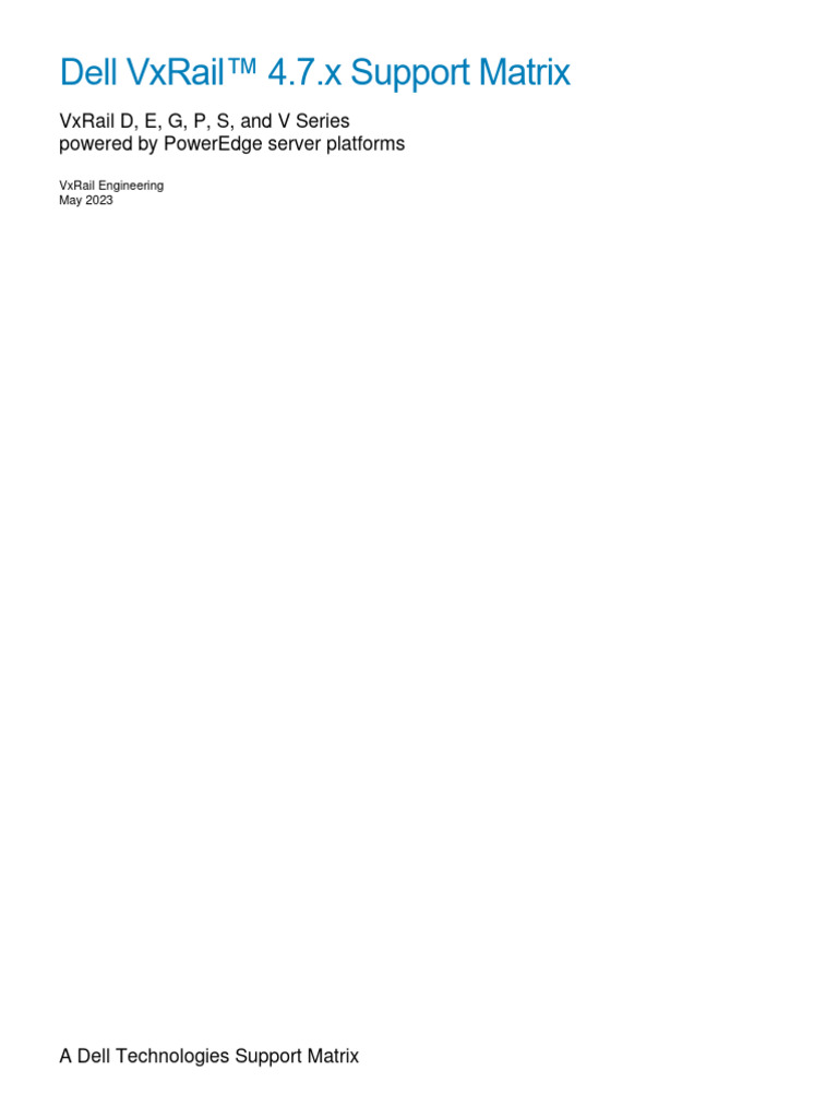 Vxrail 47x SM | PDF | Computer Hardware | Computing