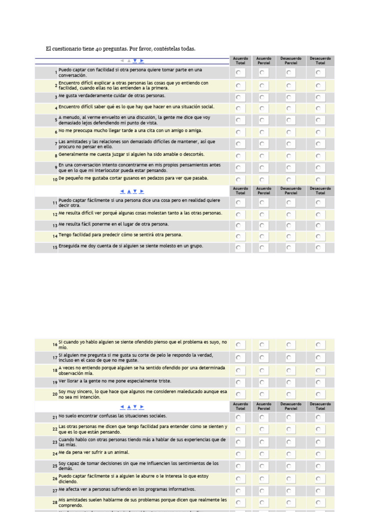 Test Tea Adultos | PDF