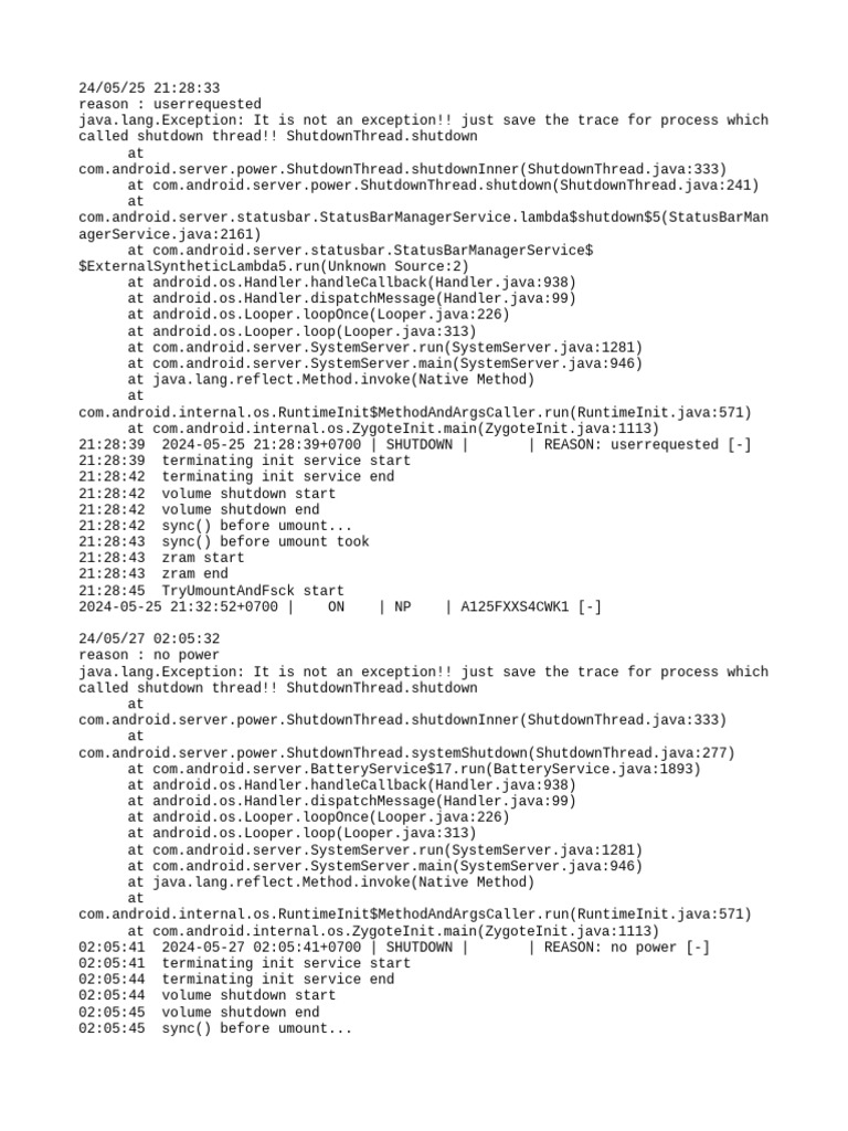 Power Off Reset Reason Backup | PDF | Java (Programming Language) | Computer Science