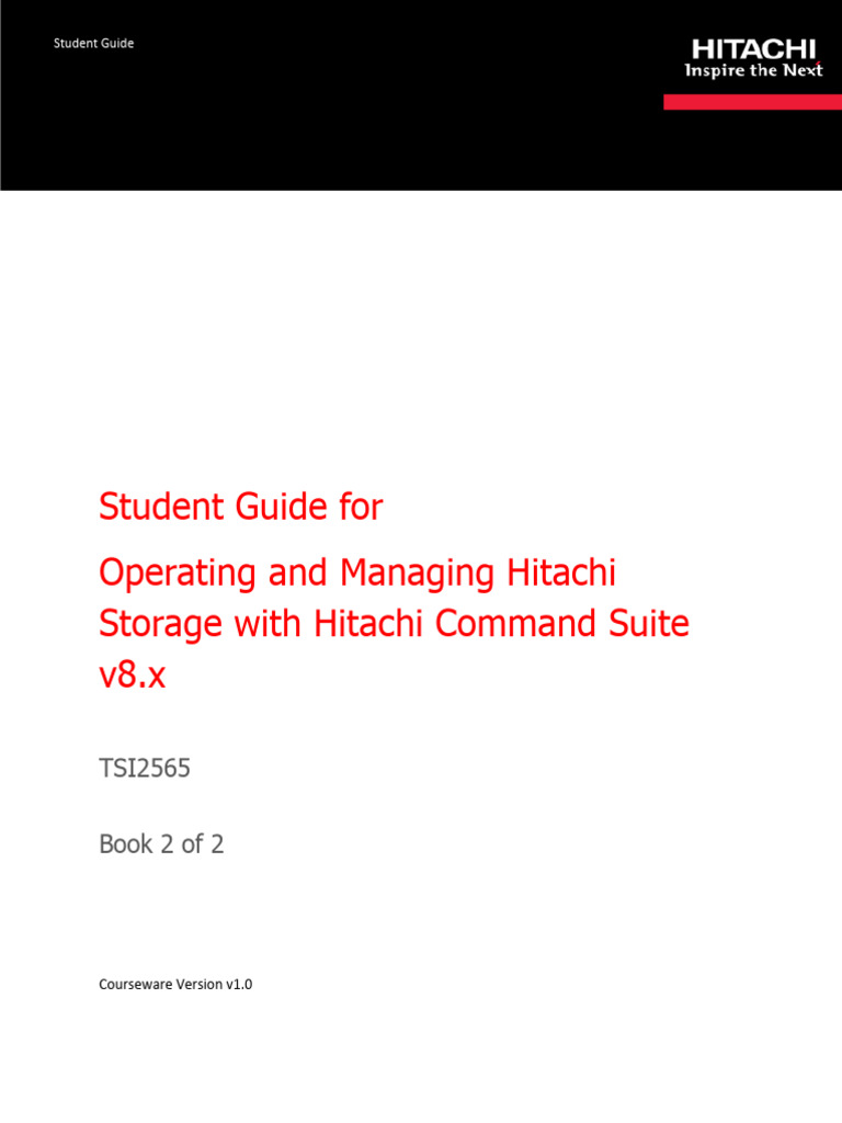 Hitachi Command Suite v8.x Student Guide | PDF | Command Line Interface | Java (Software Platform)