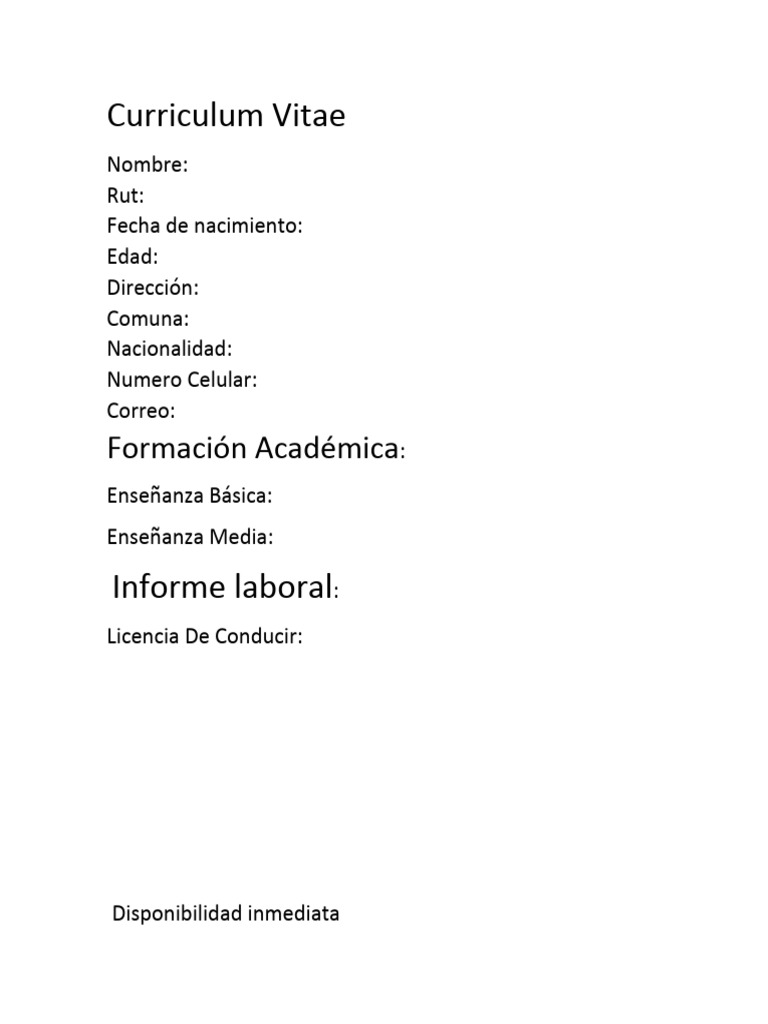 Formato CV | PDF