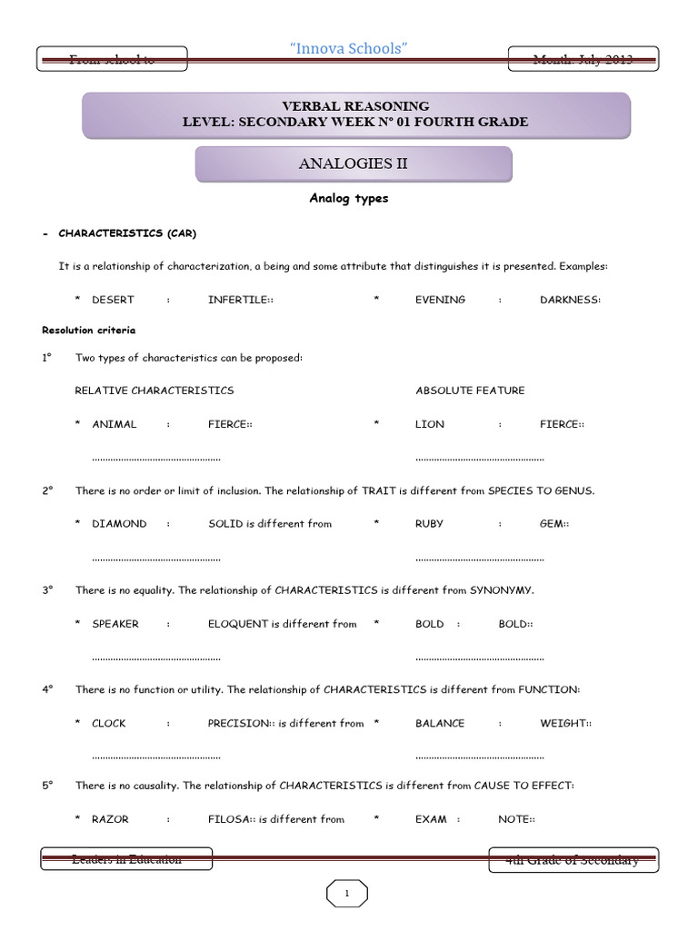 Analogies Ii, Inclusion and Implication | PDF | Thought | Concept