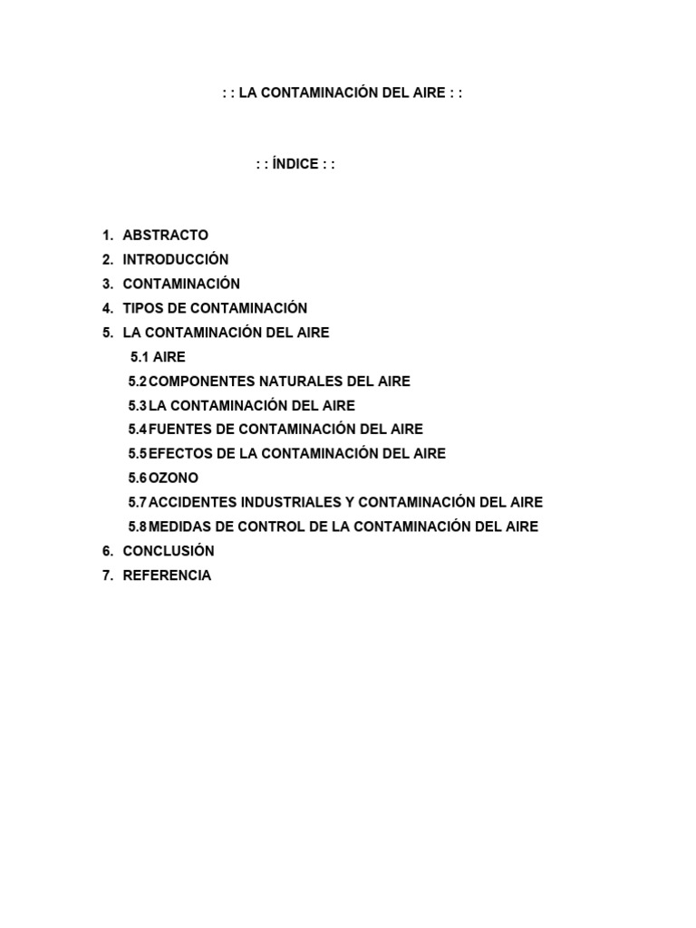 La Contaminación Del Aire | PDF | Contaminación | La contaminación del aire