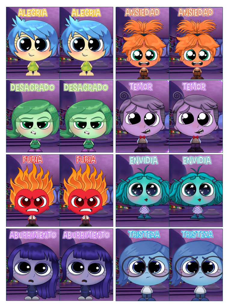 Memorama Emociones Intensamente Starcitos Preesco Vip | PDF