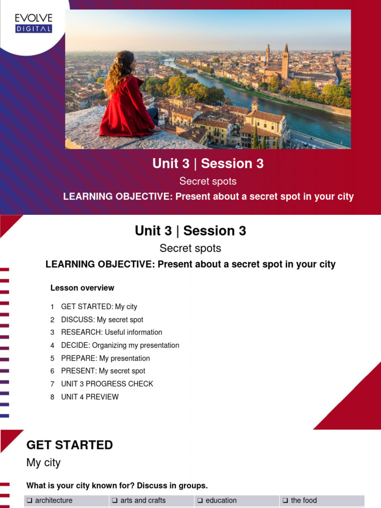 Unit 3 - Session 3: Secret Spots | PDF