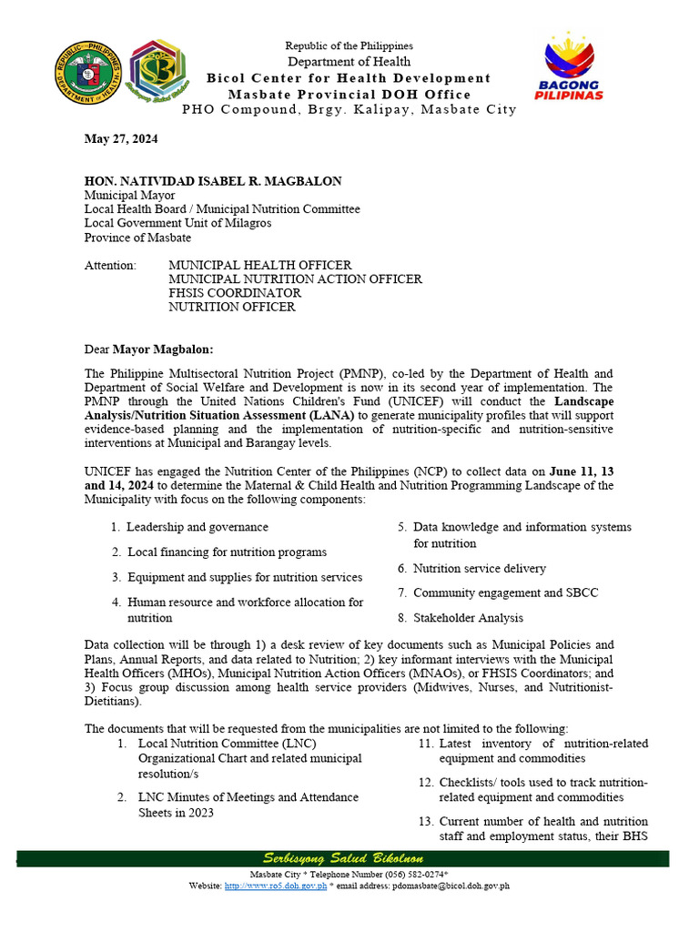 Milagros Endorsement Letter Lana | PDF | Public Services | Social Programs