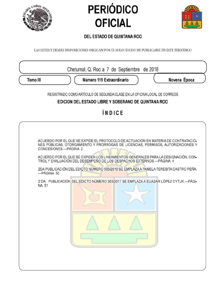 Acuerdo Por El Que Se Expide El Protocolo de Actuación en Materia de ...