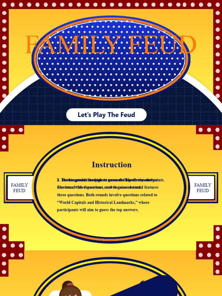 Family Feud: Capitals & Landmarks Game | PDF