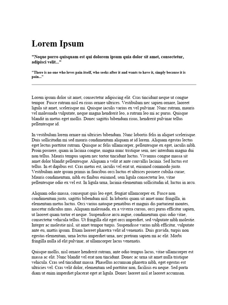 Cinco Lipsum | PDF