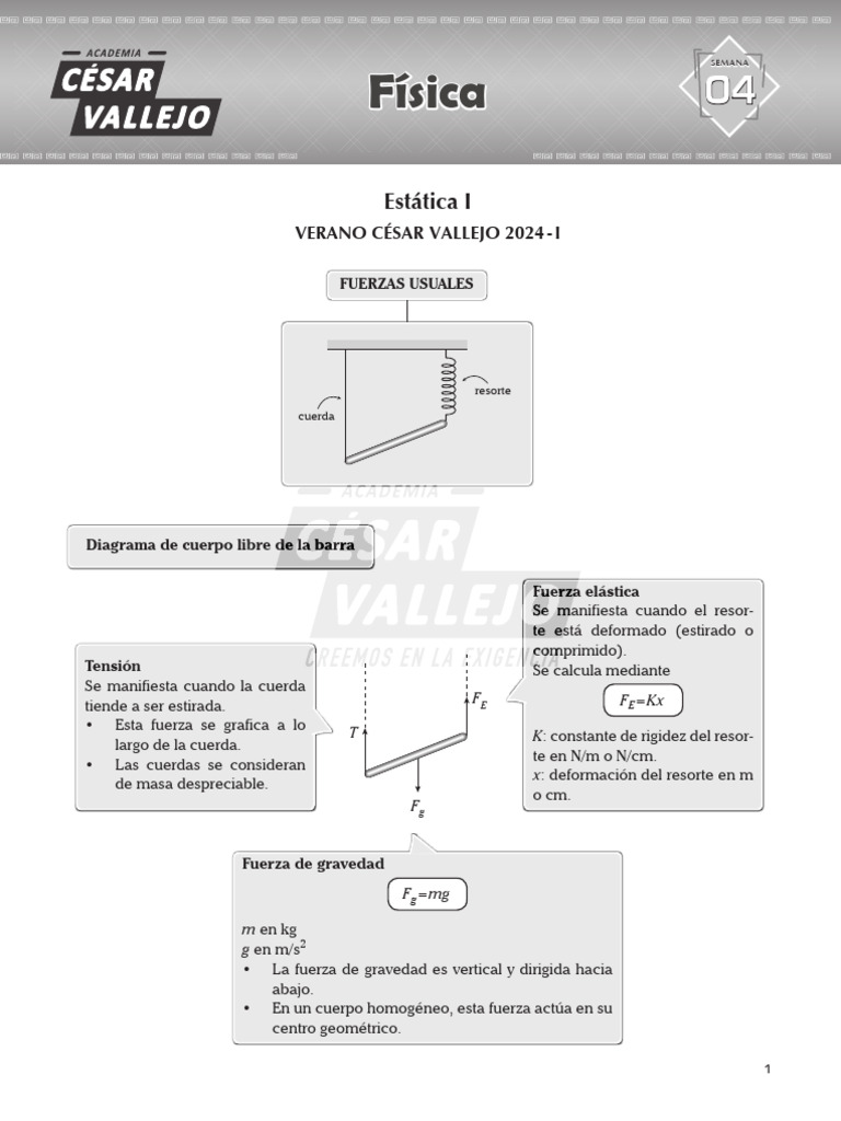 F - VCV - Dir - Sem 04 | PDF | Fuerza | Ingeniería mecánica
