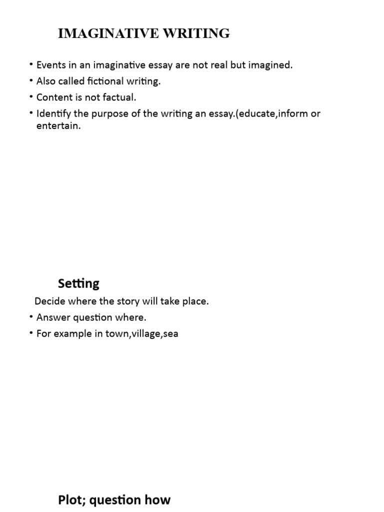 Imaginative Writing | PDF