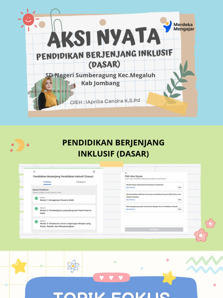 Aksi Nyata Pendidikan Berjenjang Pendidikan Inklusif (Dasar) PDF | PDF
