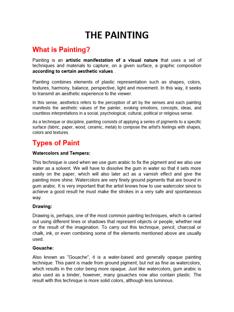 The Painting | PDF | Paintings | Acrylic Paint