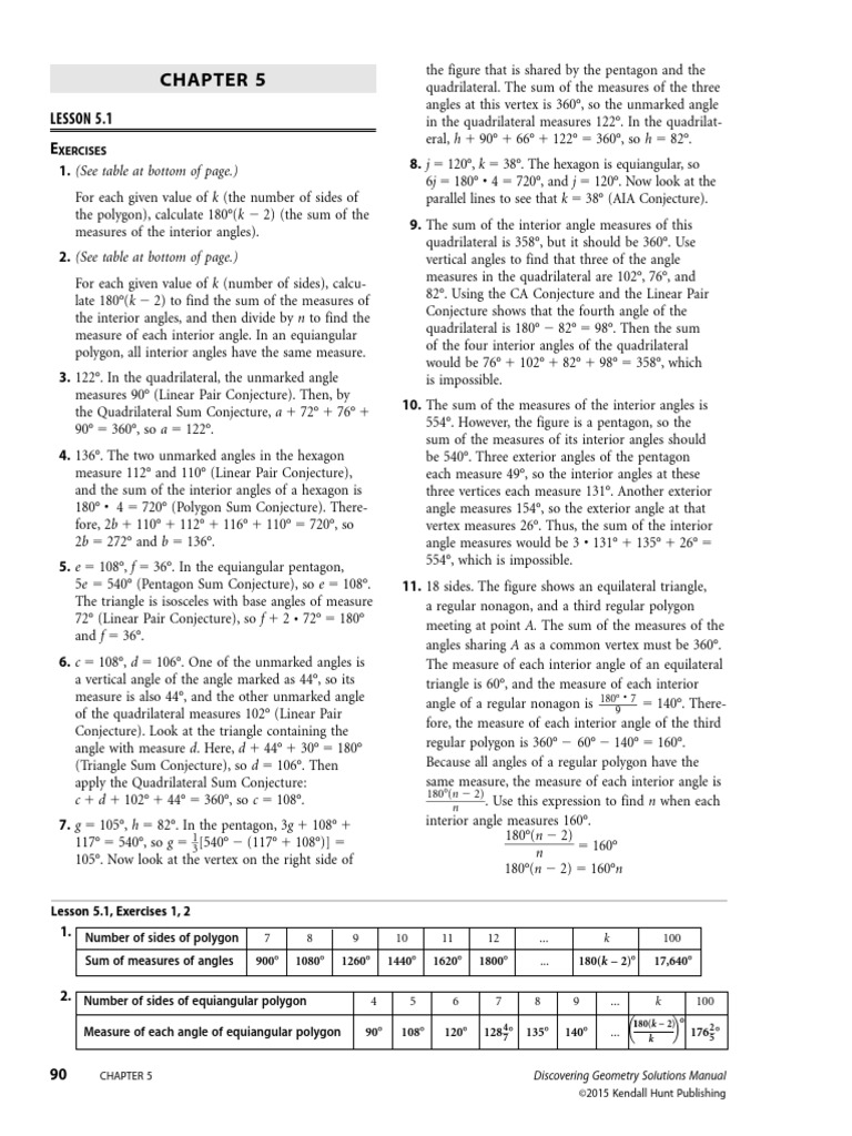 Chapter 5 Solutions | PDF | Triangle | Polygon