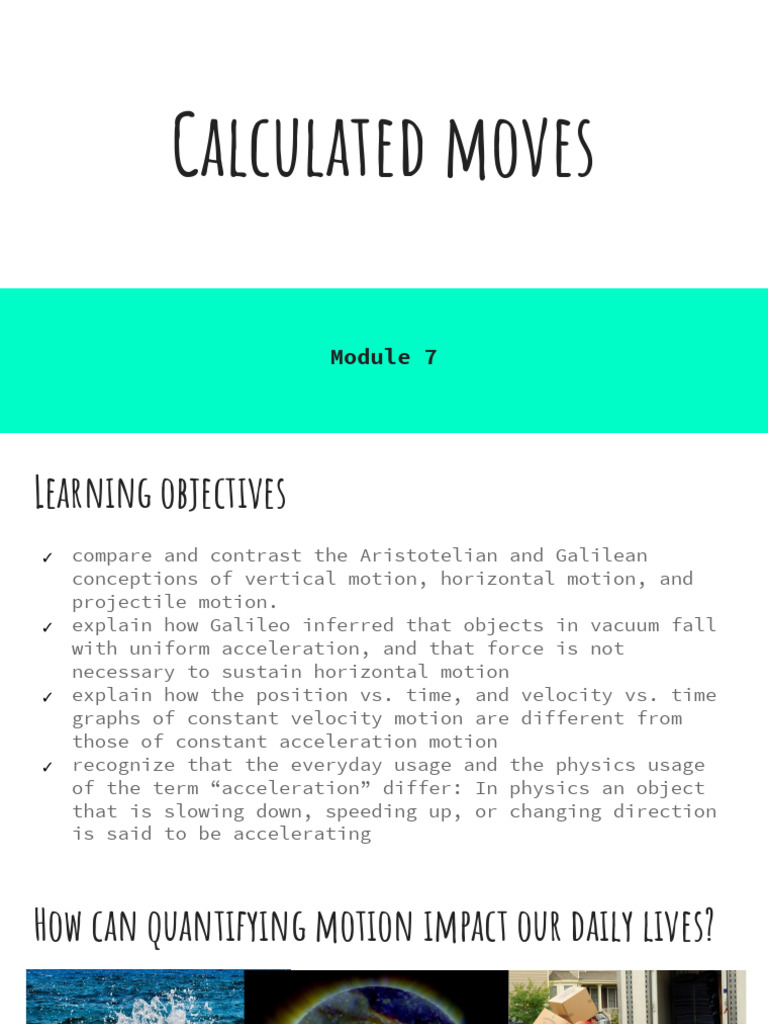 Calculated Moves | PDF | Force | Acceleration