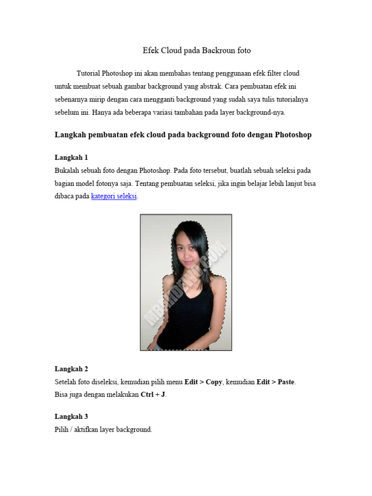 Efek Cloud Pada Backroun Foto | PDF