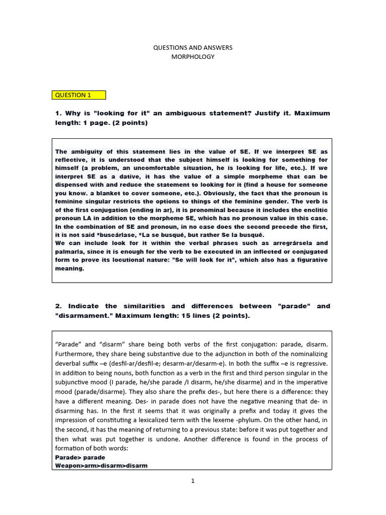 Questions and Answers | PDF | Adverb | Adjective