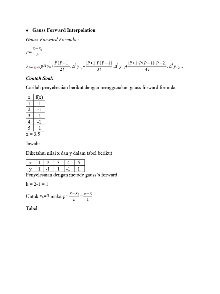 Gauss Forward, Backward Interpolation, Dan Bessel | PDF