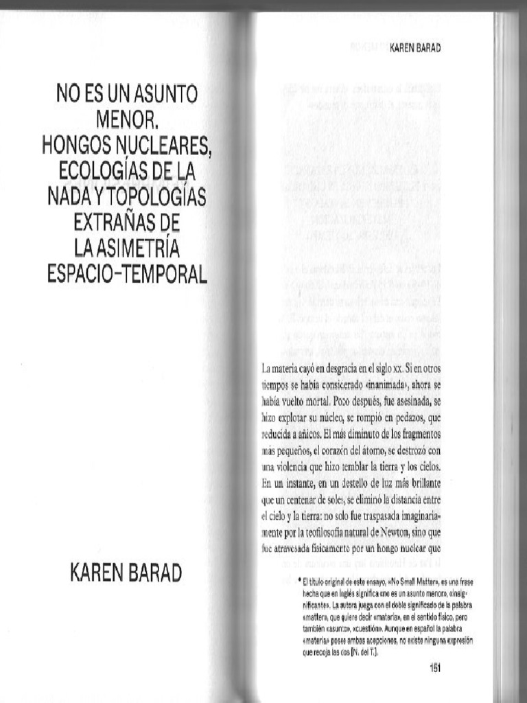 Karen Barad - No Es Menor | PDF