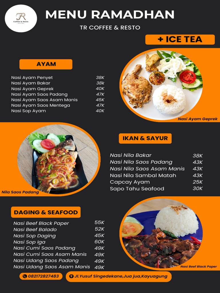 Menu Ramadhan 2024 TR Coffee & Resto | PDF