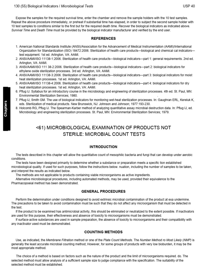 USP Microbial Limit Test Guidelines | PDF | Colony Forming Unit ...